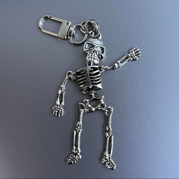 Accessories | Y2k 200s Vintage Skeleton Grunge Skull Gothic Silver ...